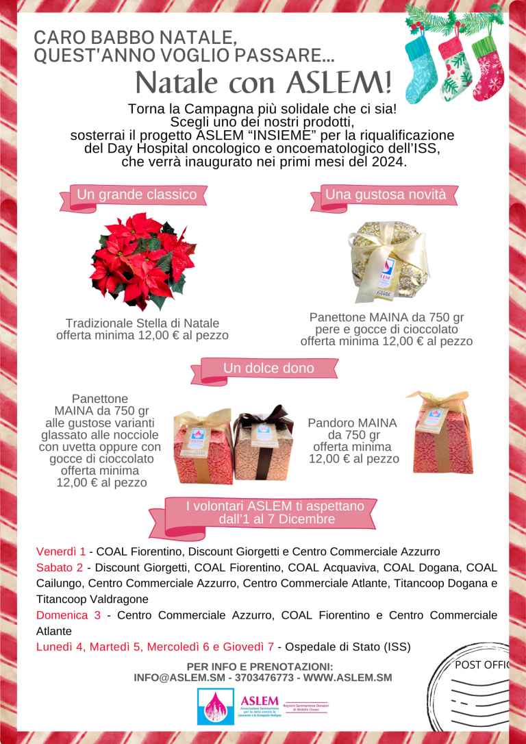 Torna la Campagna di Natale ASLEM! - ASLEM