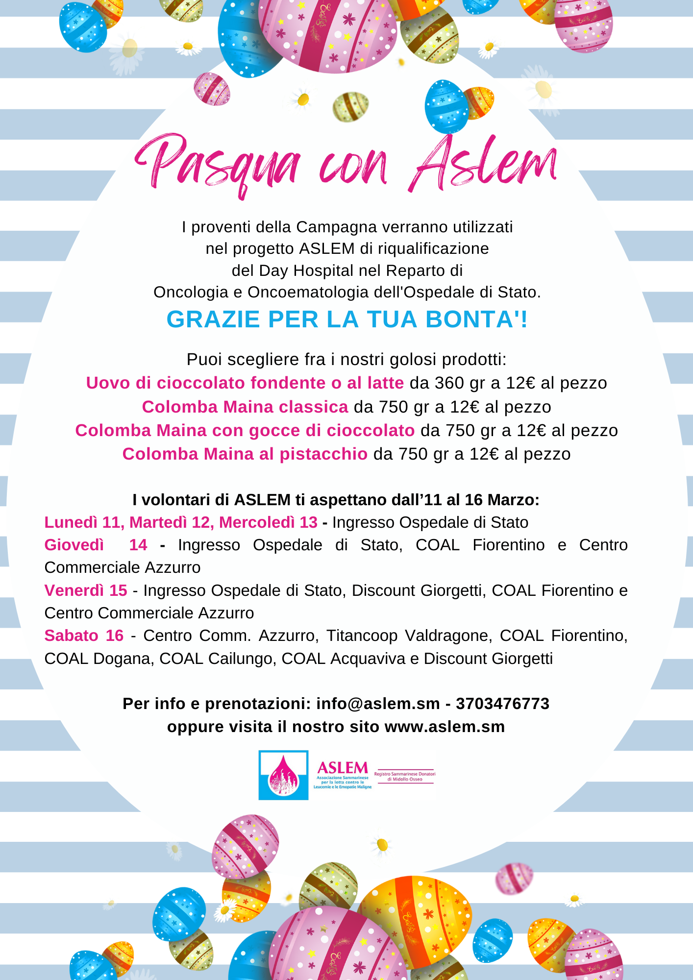 Campagna di Pasqua ASLEM 2024 - ASLEM